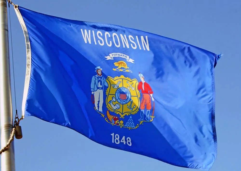Wisconsin State Flag 4 X 6 Nylon US Flag Store